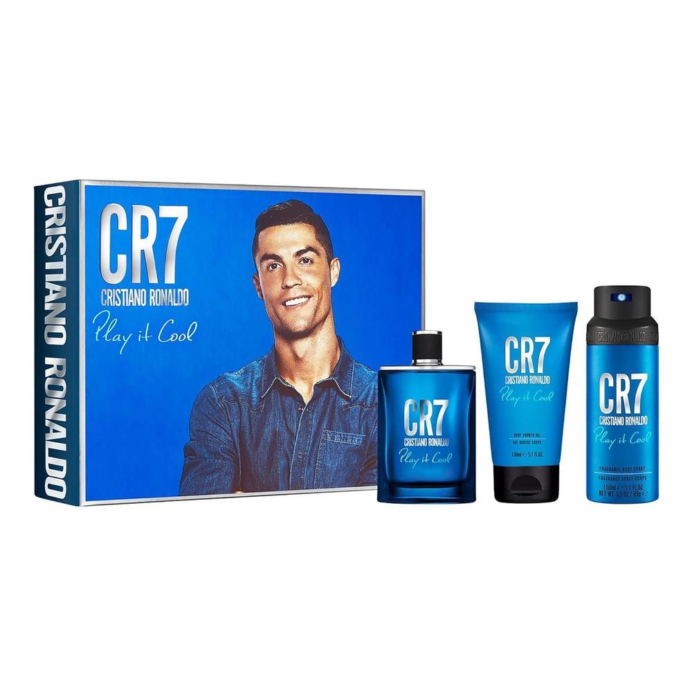 Play It Cool by Cristiano Ronaldo for Men - 3 Pc Gift Set 3.4oz EDT Sp ...
