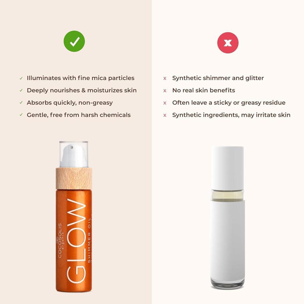 COCOSOLIS GLOW Shimmer Oil | Illuminizing Natural Dry Oil With Shiny P ...