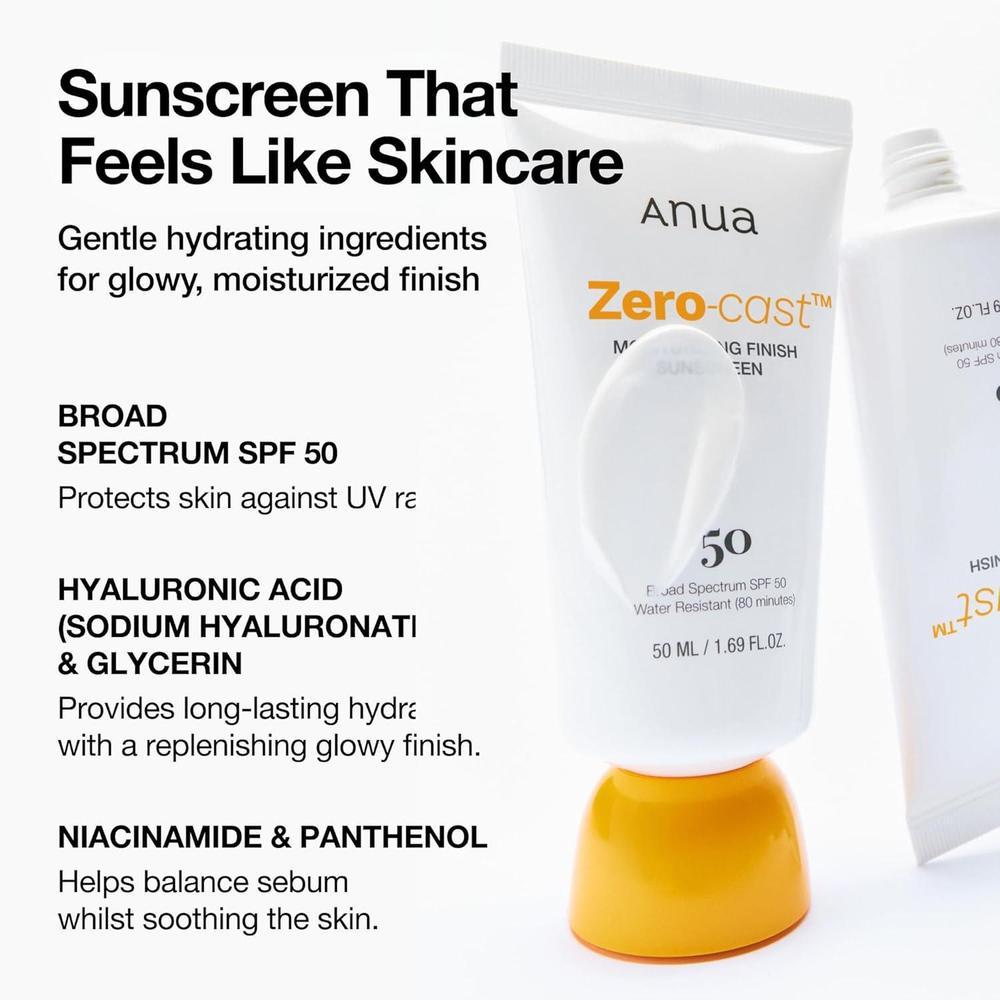 Zero-Cast Moisturizing Sunscreen SPF 50 50ml – Aztra